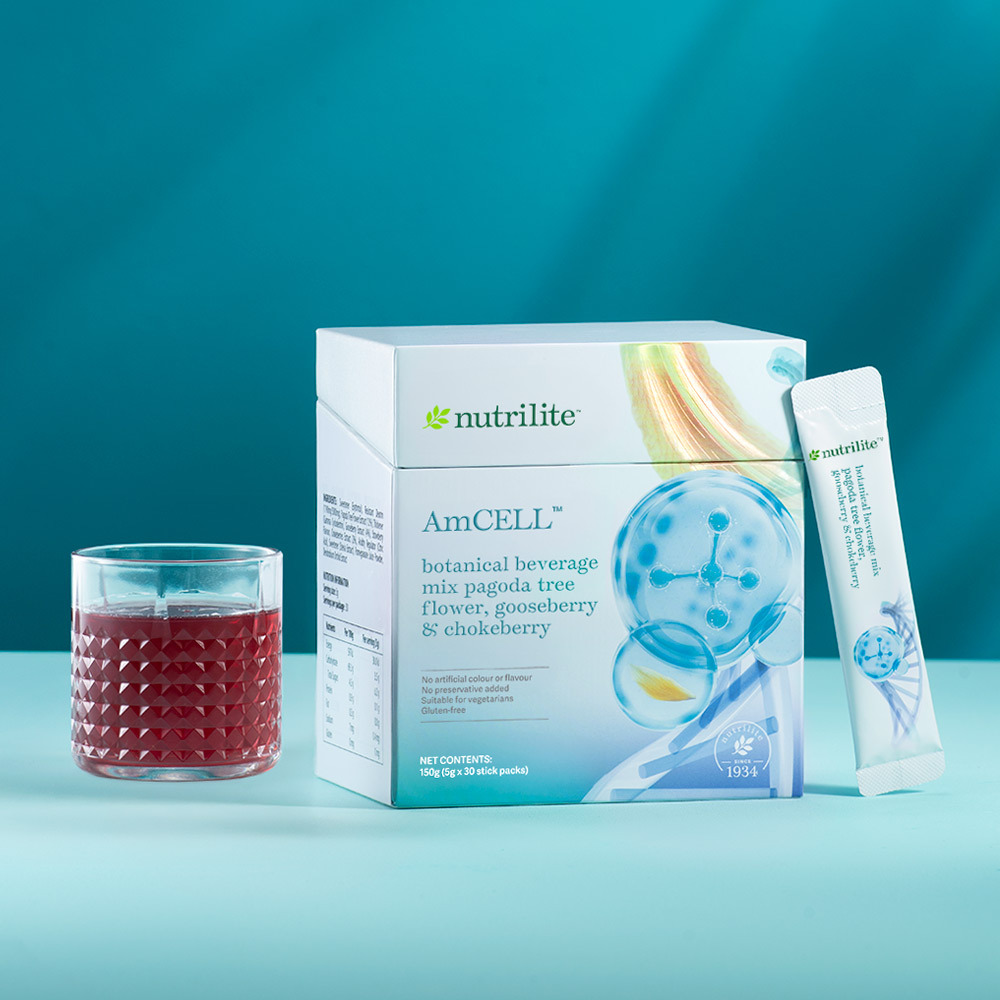 Nutrilite AmCELL™ Botanical Beverage Mix Pagoda Tree Flower, Gooseberry ...