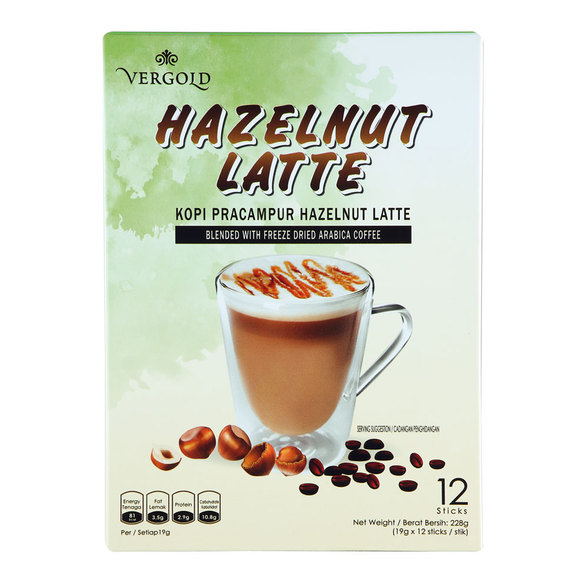 Vergold Hazelnut Latte - 12 sachets x 19g | Vergold | Brands | Amway ...